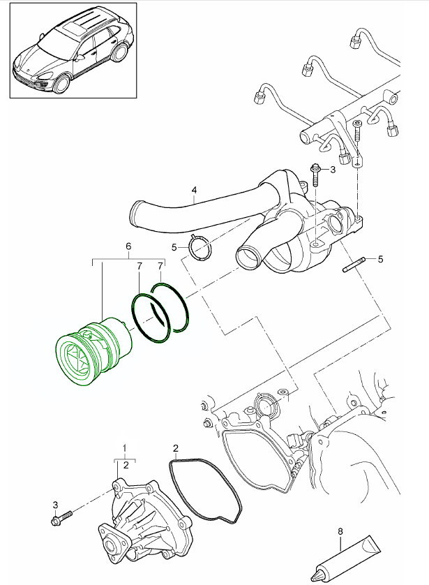 Original Porsche 94810603401 94810603400 94810603402 94810603403 ...