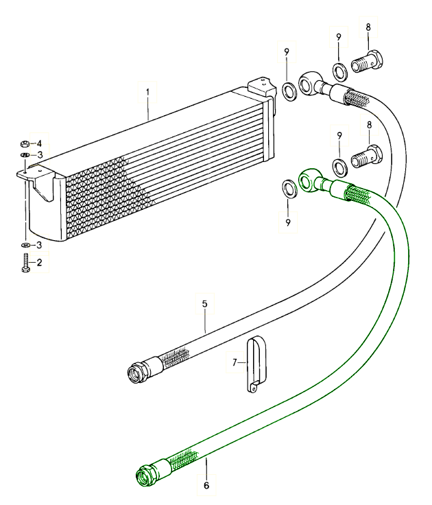 Original Porsche 93010891201 93010791200 Oil hose return for Porsche ...