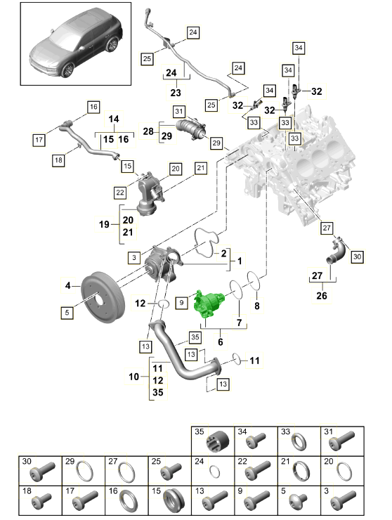 Coolant pipe - PAB121164 | Design 911