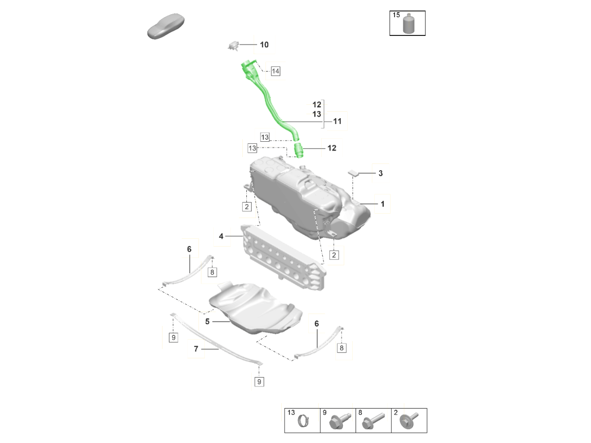 Porsche Fuel Filler Cap, Neck & Flap | Precision Replacement Parts ...