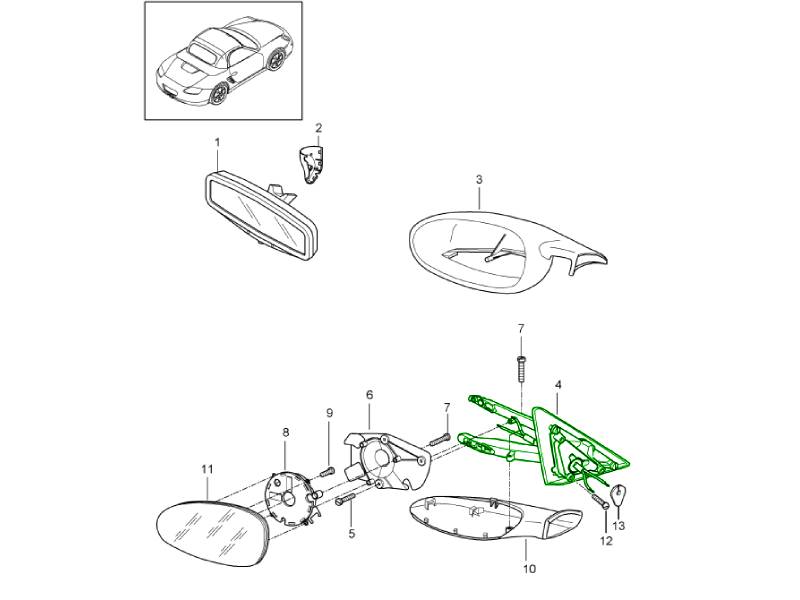Genuine Porsche & Reproduction Mirrors & Parts | OEM Exterior ...