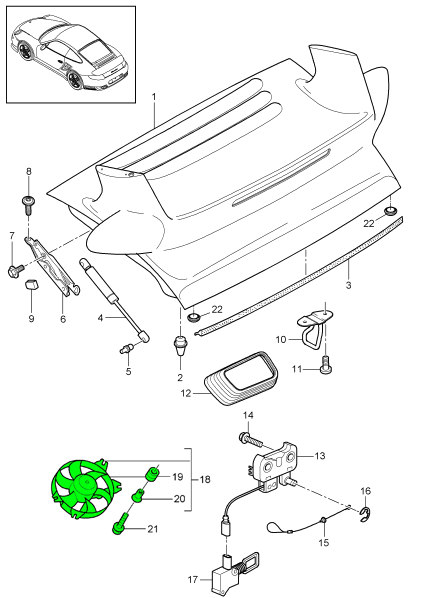 Porsche 997 Engine Compartment Blower 99762405605 - 99762405605 ...