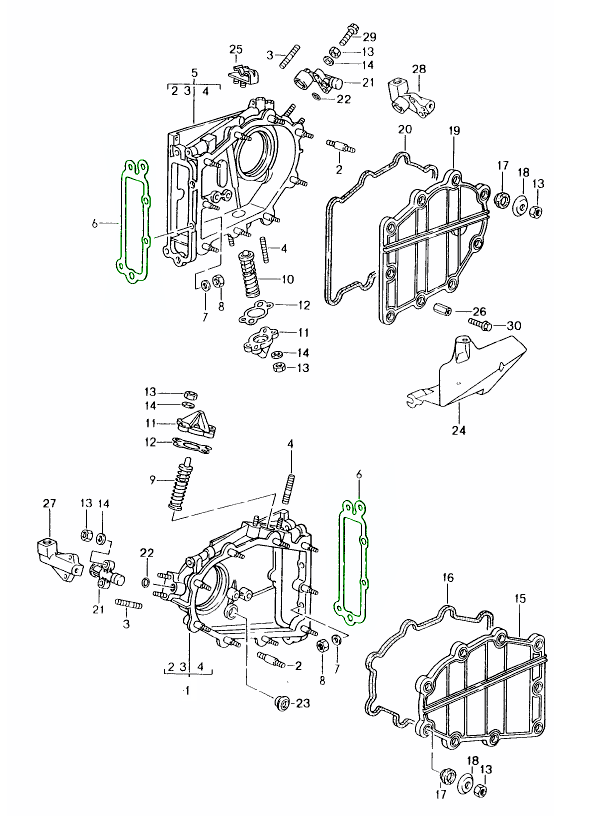 Porsche 993 Engine Chain Cover Gasket 99310519300 - 99310519300 ...