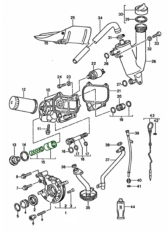 Original Porsche 95110715501 95110715500 Oil cooler thermostat for ...