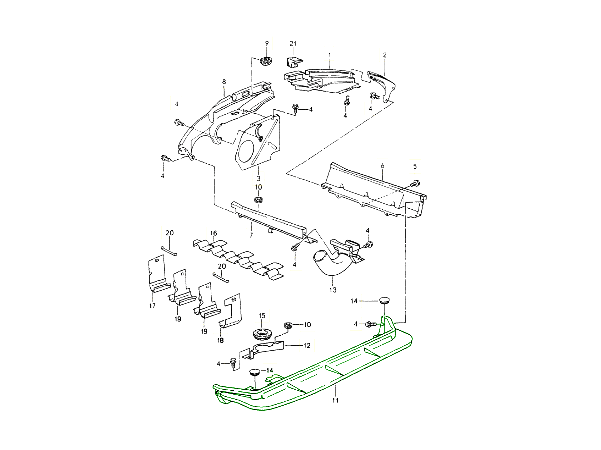 Porsche 964 Turbo 3.3L Engine tin ware cover 93010621409 - 93010621409 ...