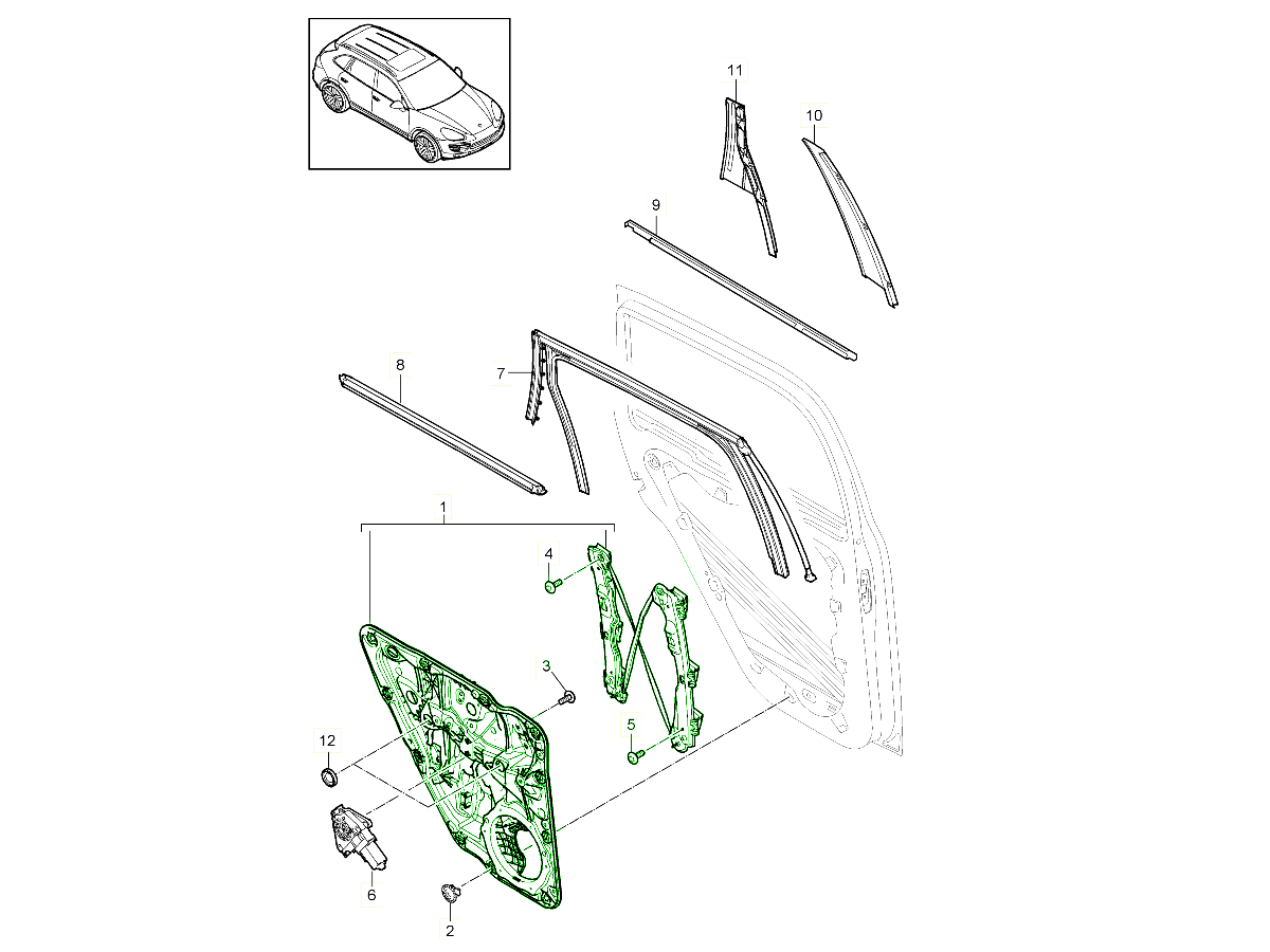 Porsche Window Mechanisms | Genuine & OEM Regulators & Parts ...