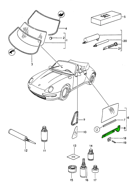 Porsche 993 Window Lifter Rail 99354205700 993542058004205700 ...