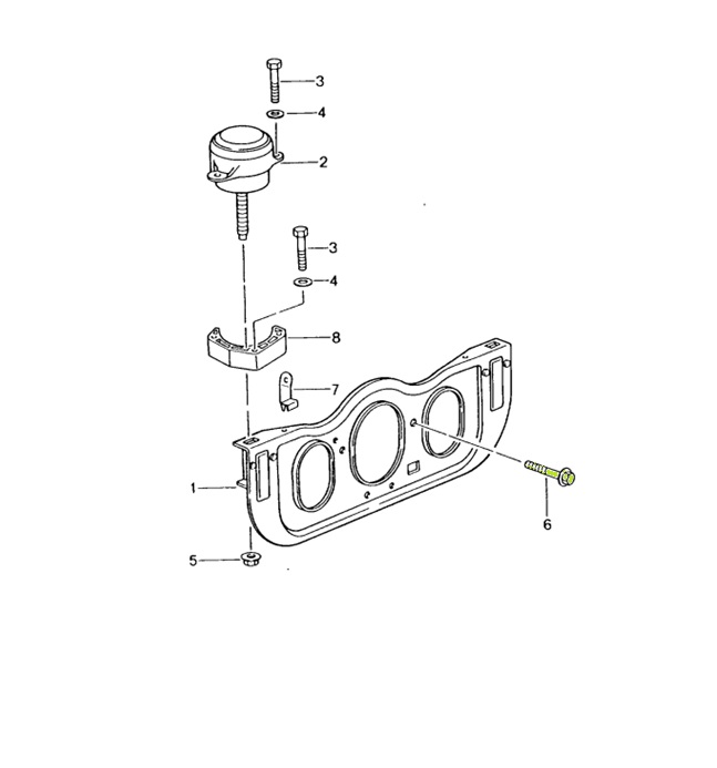 Hex head bolt M10x70 for engine mount. Porsche 996 turbo - 90037825501 ...
