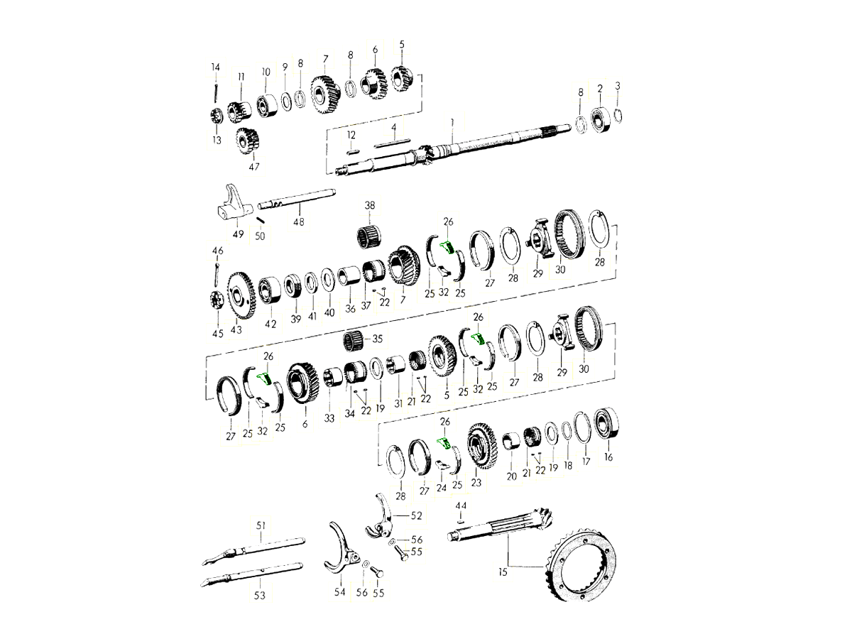 Porsche Gearbox Anchors, Stops & Blocks | Transmission Alignment ...