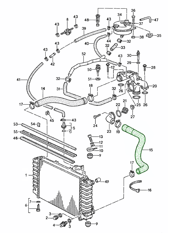 Porsche Radiator Top & Bottom Hoses | Factory-Spec Cooling Parts ...