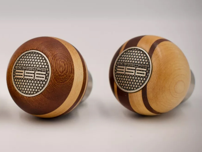 69542419100 Mahogany and maple wood gearshift knob for Porsche 356 ...