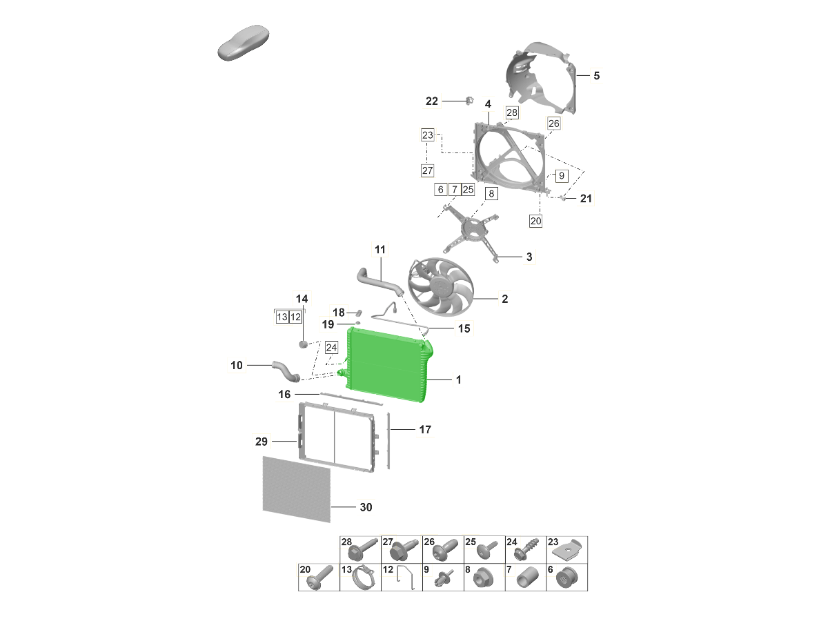 Porsche 992 Radiator water 992121251 992121252 - 992121251 | Design 911