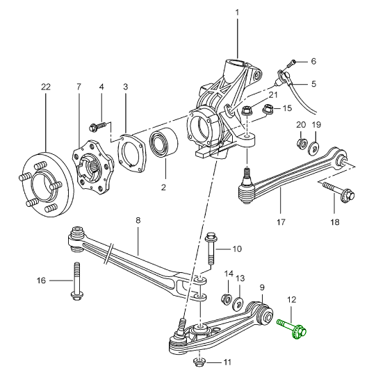 Porsche Boxster Cayman Control arm eccentric screw 99633121704 ...
