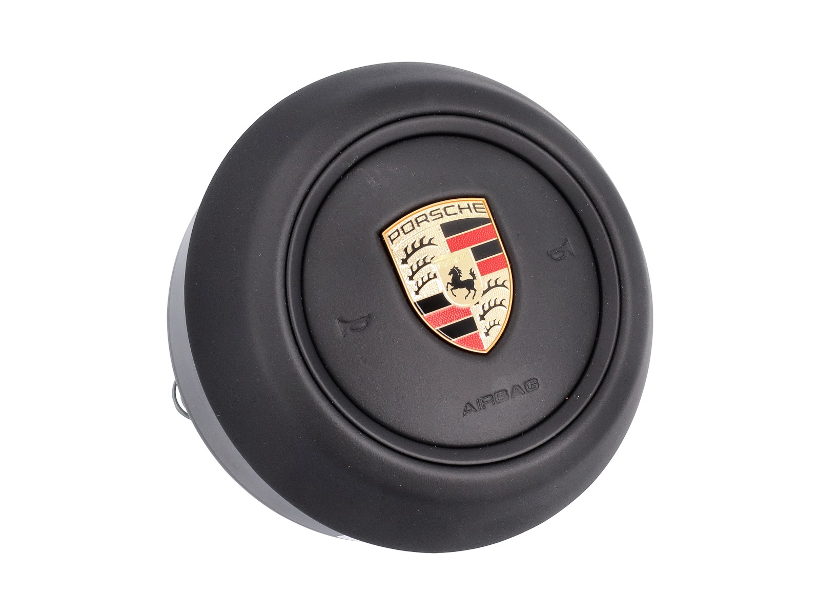 Porsche 992.1 Carrera Black leather airbag unit for steering wheel ...