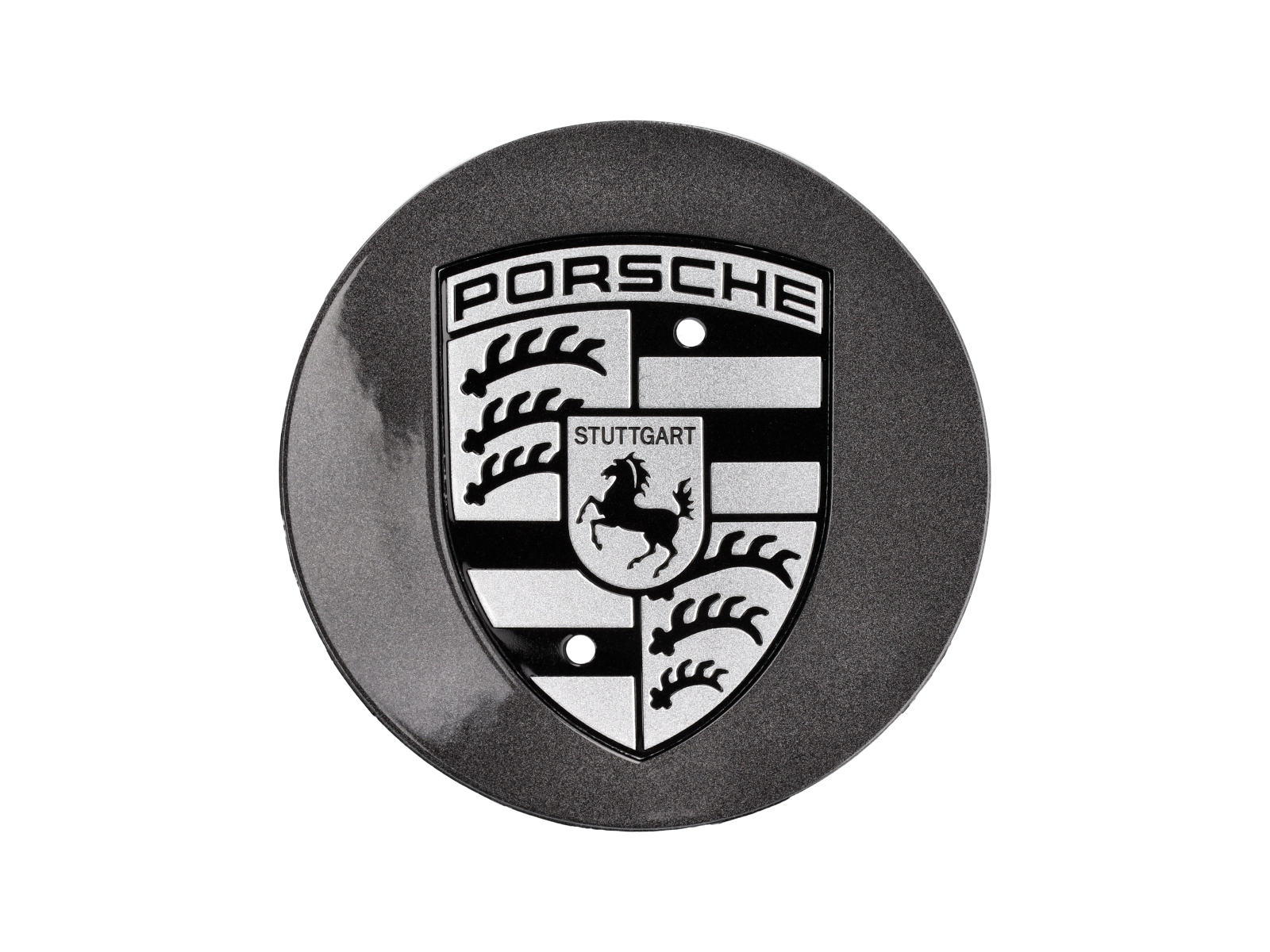Wheel Caps "Large Crest" Grey with Black crest for Porsche ...