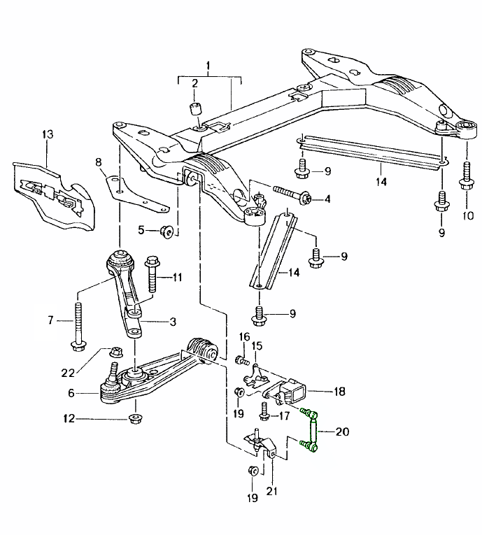 Porsche 996 986 boxster Litronic headlamp leveling strut 99634137503 ...