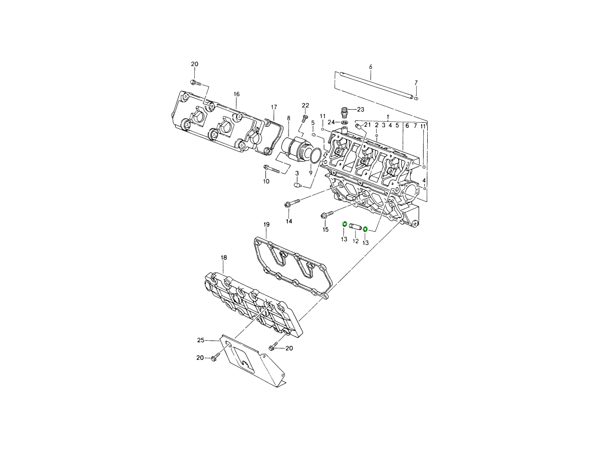 O-Ring for Pressure Pipe - Camshaft Housing - for Porsche 993 Carrera ...