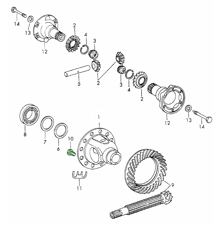 Porsche 911 Differential housing Hex Bolt 91533227600 / 91533227604 ...