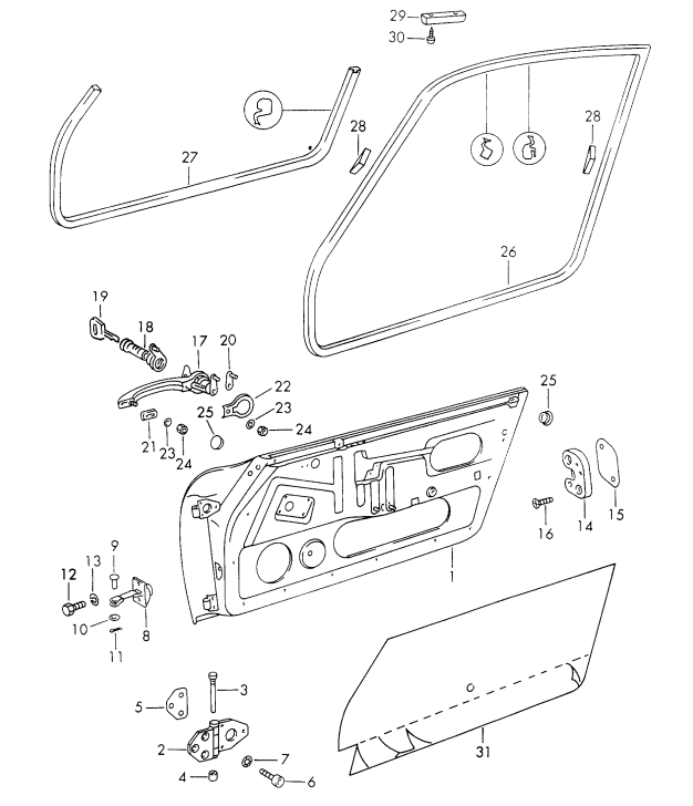 Porsche 911 Door Hinge Bolt N0147074 - N0147074 | Design 911