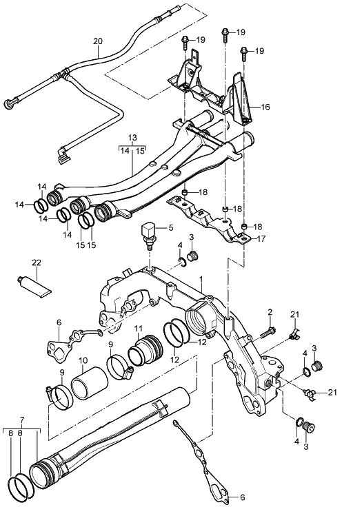 Buy Porsche Cayenne 9PA (955) 2003-2006 Water / Coolant Hoses | Design 911