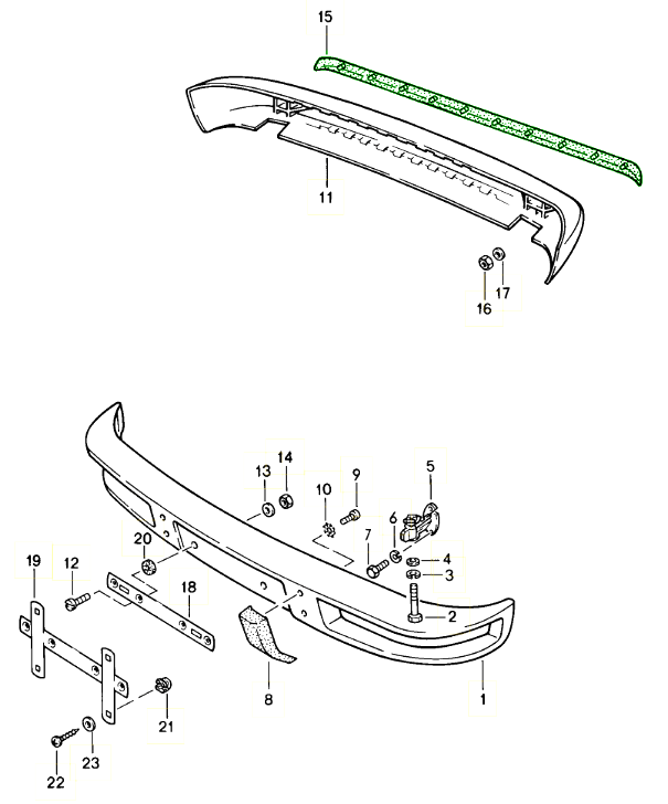 Porsche Rear Bumper Mouldings & Deco Trims | OEM Chrome & Rubber ...
