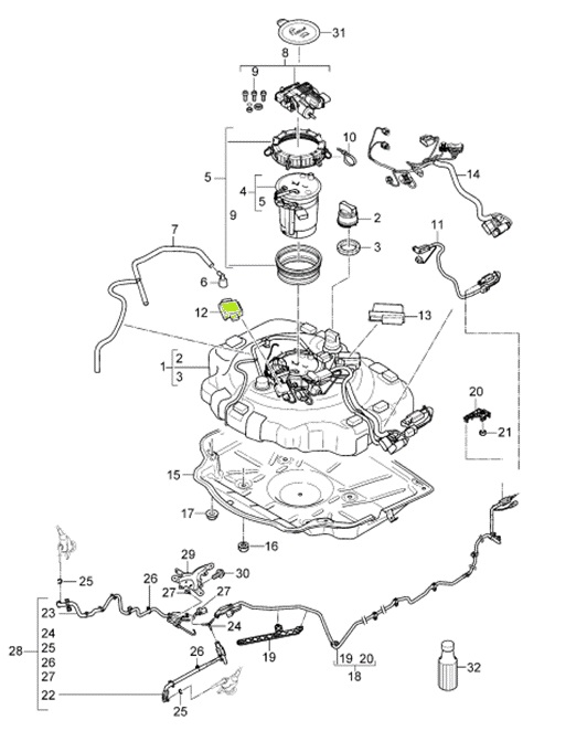 Evaluation unit for reduction agent reserve - 95860665100 | Design 911