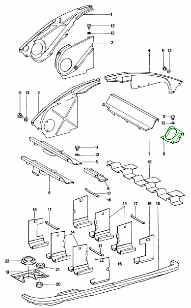 Porsche Engine Cover 90110682500 and 90110682600 - 90110682500 | Design 911