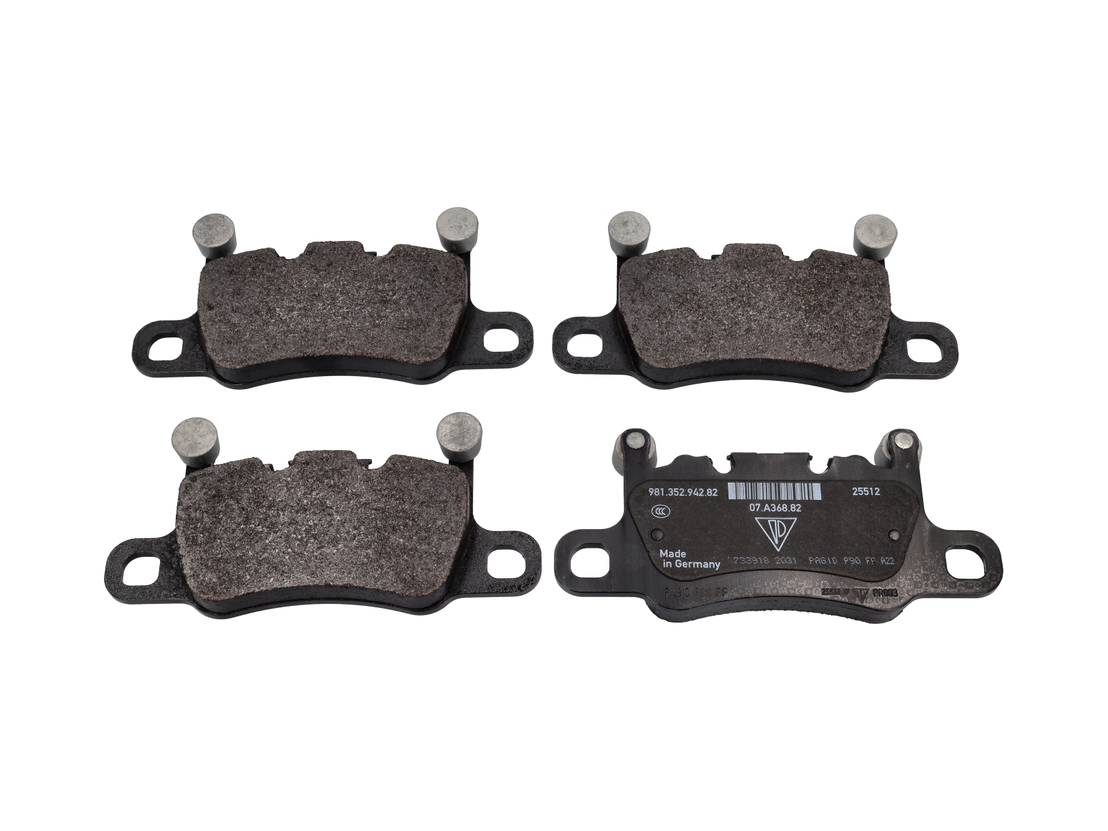 Brake pads, Rear. Porsche Cayman GT4 98135294880 99135294601 ...