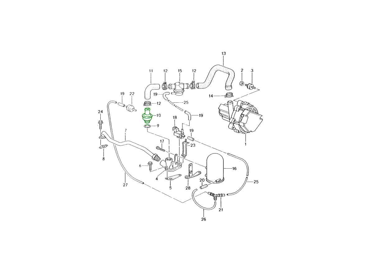 Non return valve secondary air pump. Porsche 986 Boxster / 996 ...