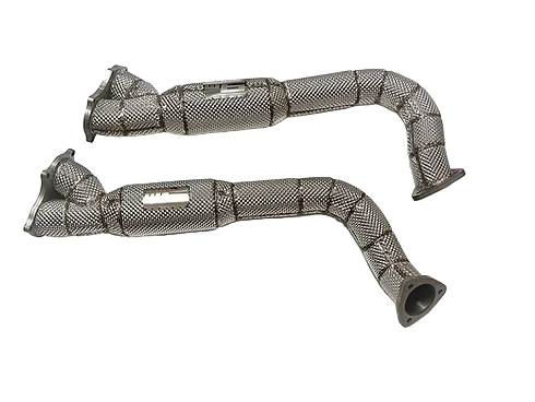 Resonated GPF delete exhaust pipe set. Porsche 718 Boxster Spyder ...