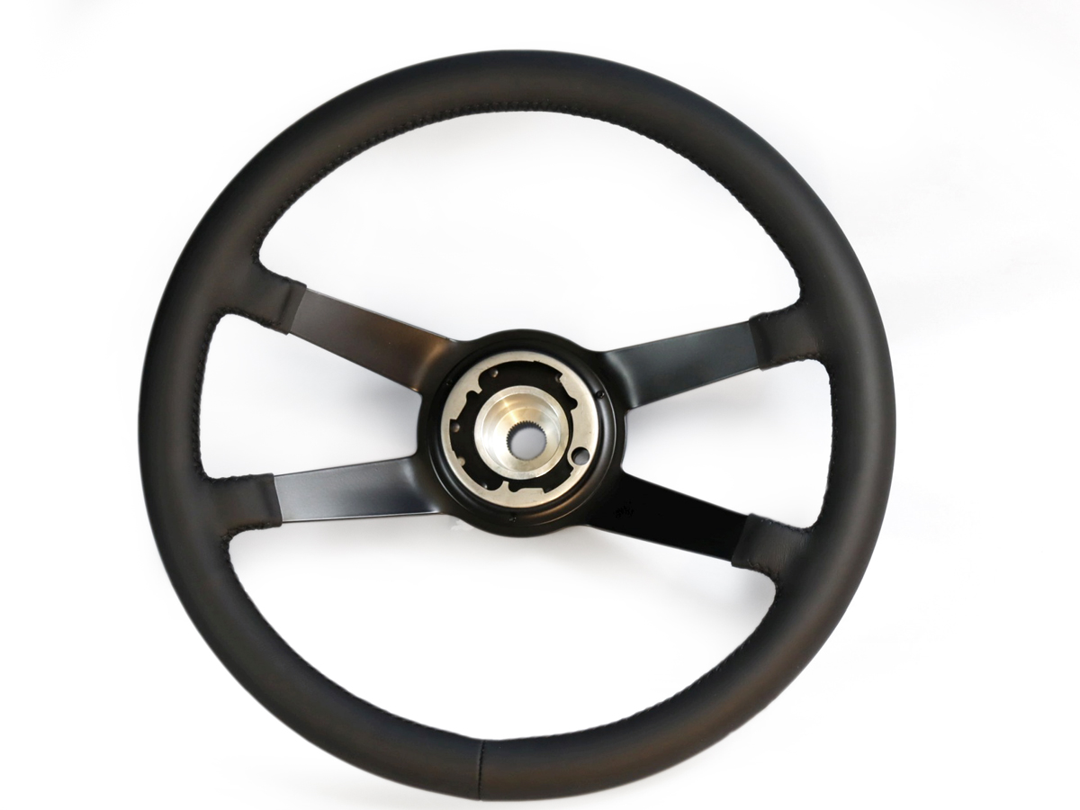 Extended hub padded leather steering wheel 380mm Carrera RS style ...