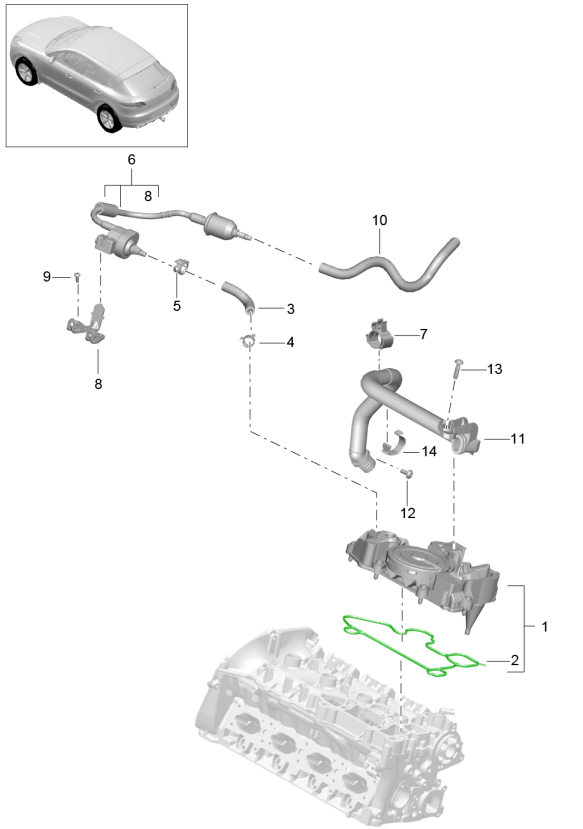 Porsche Oil Separators & Vent Lines | Engine Breather System Parts ...