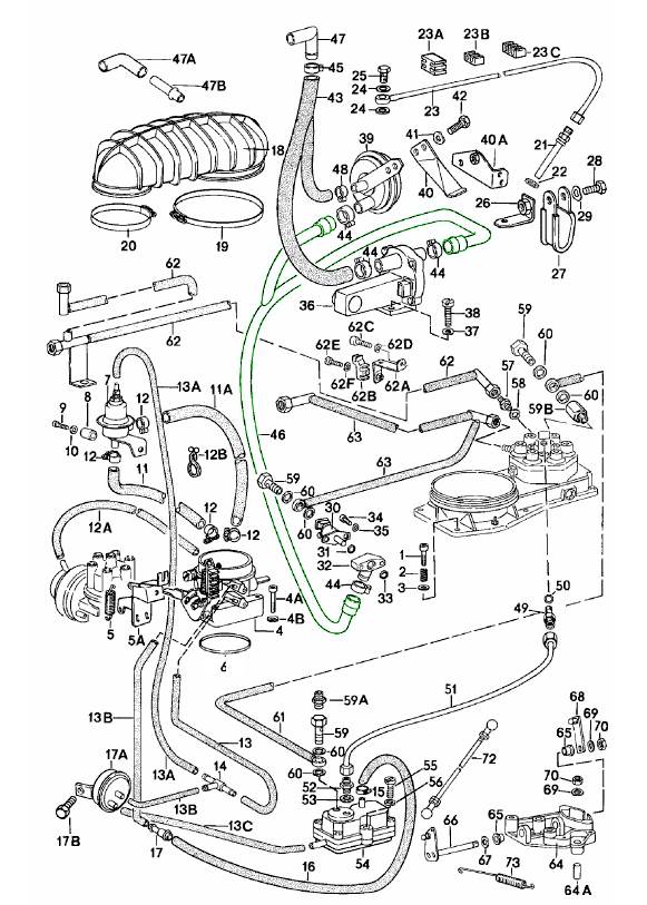Original Porsche 91111027701 Engine crankcase breather hose for Porsche ...