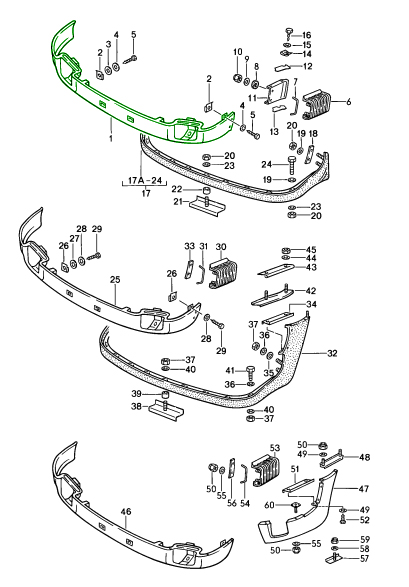 Porsche 911 Front Lower Metal Valance 91150397100GRV - 91150397100GRV/2 ...