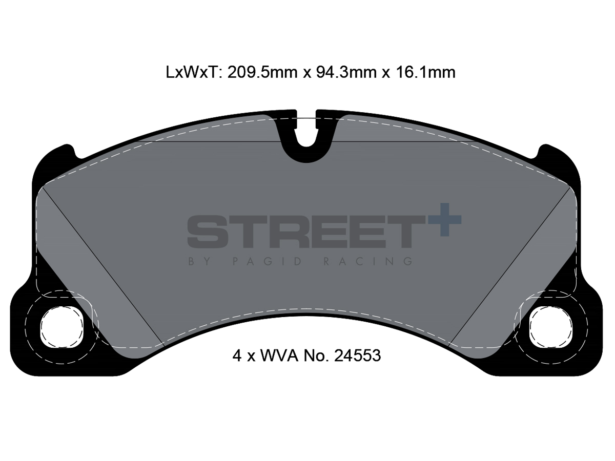 PAGID Street+ T8077SP2001 front brake pads for Porsche 970 Panamera ...