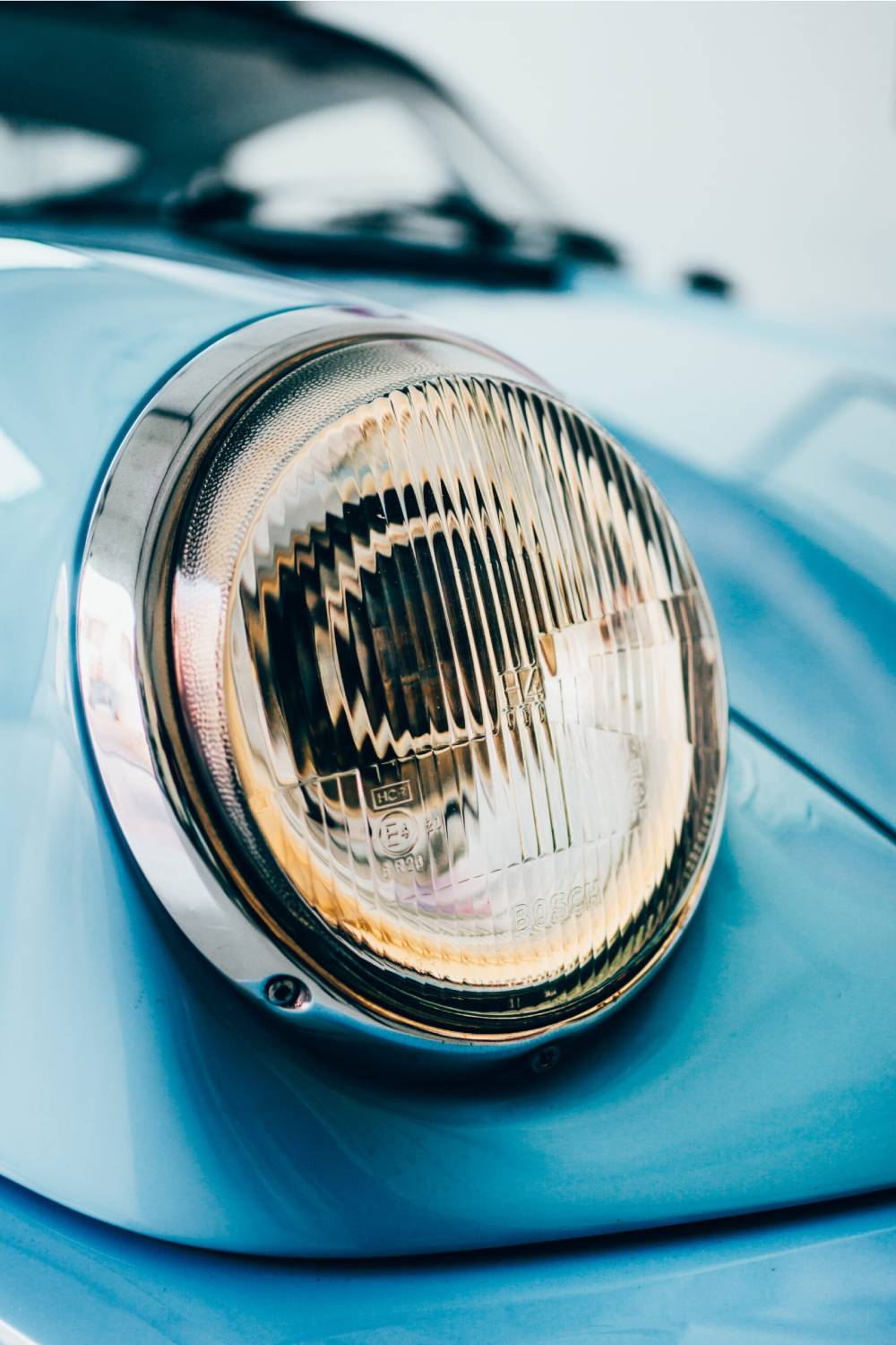 LED headlamp set with chrome reflector and fluted lens RHD Porsche 911 ...