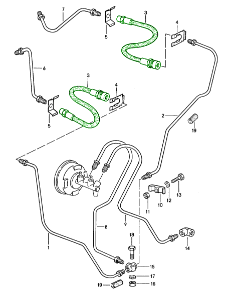 Porsche Brake Hose 90135563201 90135563202 - 90135563203 | Design 911