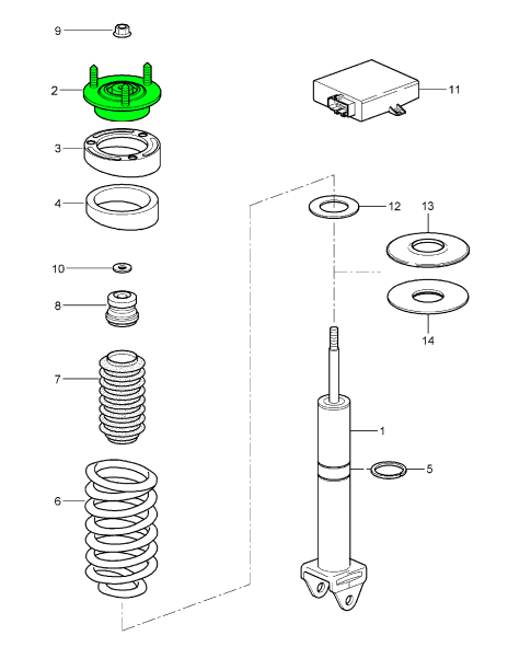 Porsche 997 Shock Absorber Supporting Mount 99733306102 - 99733306102 ...