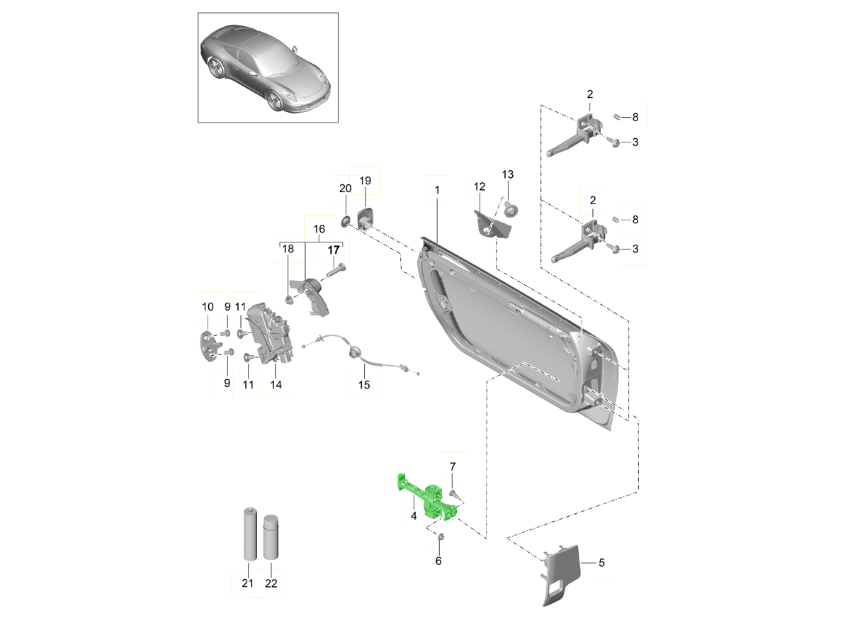 Porsche Door parts & Hinges | Design 911
