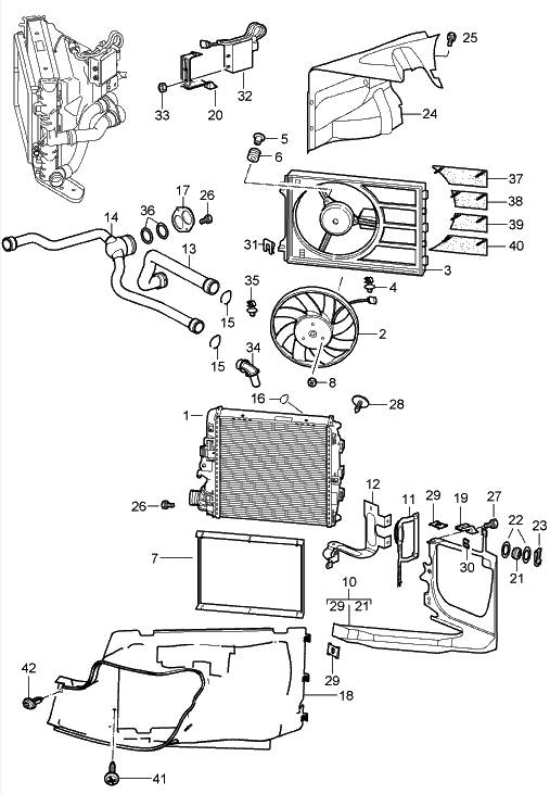 Porsche 997 Turbo Radiator Bracket Support 99710636602, 99710636502 ...