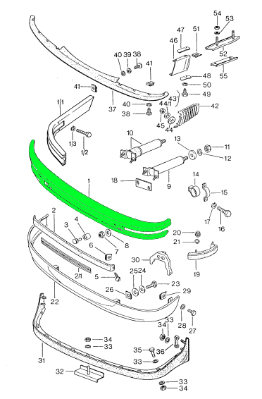 Porsche 911 Front Bumper 91150501110 - 91150501110 | Design 911