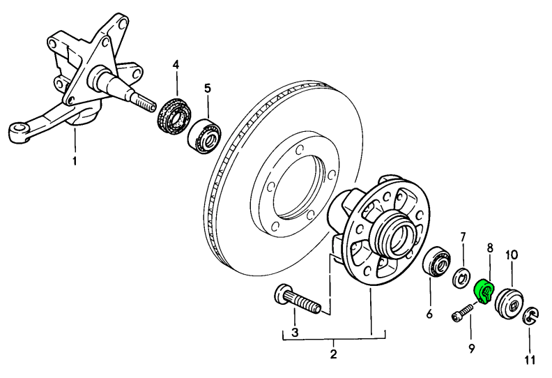 Porsche Wheel Hub / Wheel Carrier | Design911 Suspension Components for ...