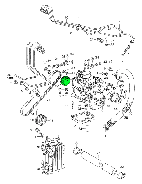 Porsche 911 Fuel injection pump drive gear 90111002200 - 90111002200/1 ...