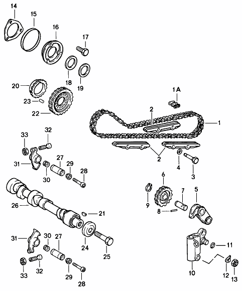 Porsche 911 1965-89 Camshaft chain sprocket 90110505500 - 90110505500 ...