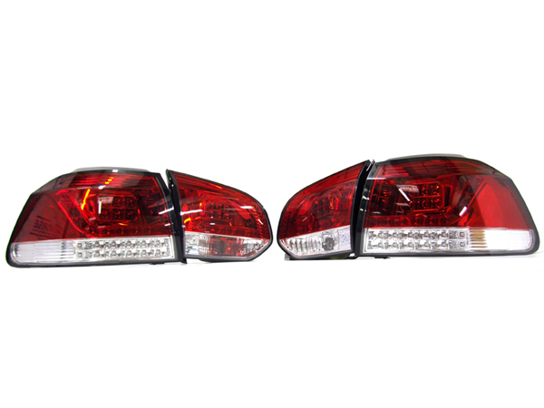 Rear Indicator Units LED Red & Clear R-LINE LOOK VW GOLF MK6 (PAIR ...