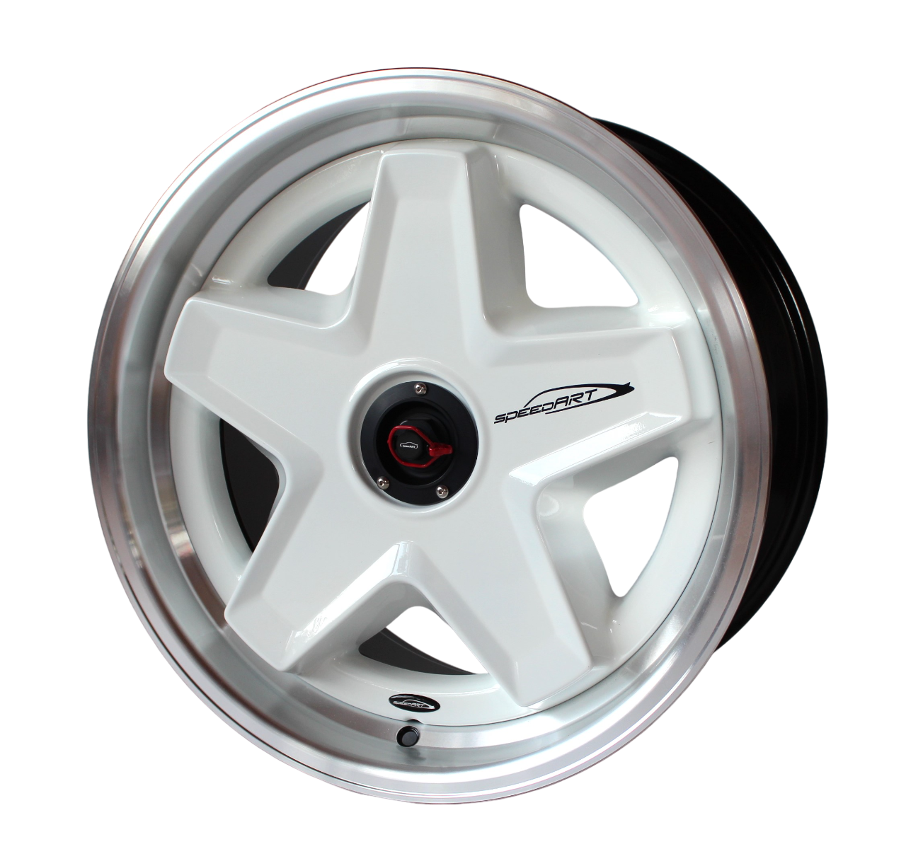 Speedart 18" ATS style 3-piece wheel and cover Front 8,5x18" White ...