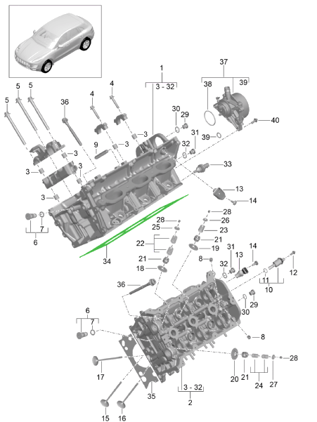 Porsche Cayenne Macan Panamera Cylinder Head Gasket 94610417302 ...