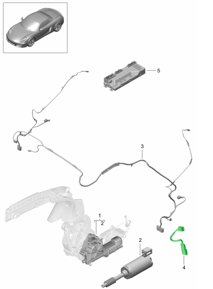 Porsche 981 Boxster Cabrio Hood Micro Switch 98156194300 98156194400 ...