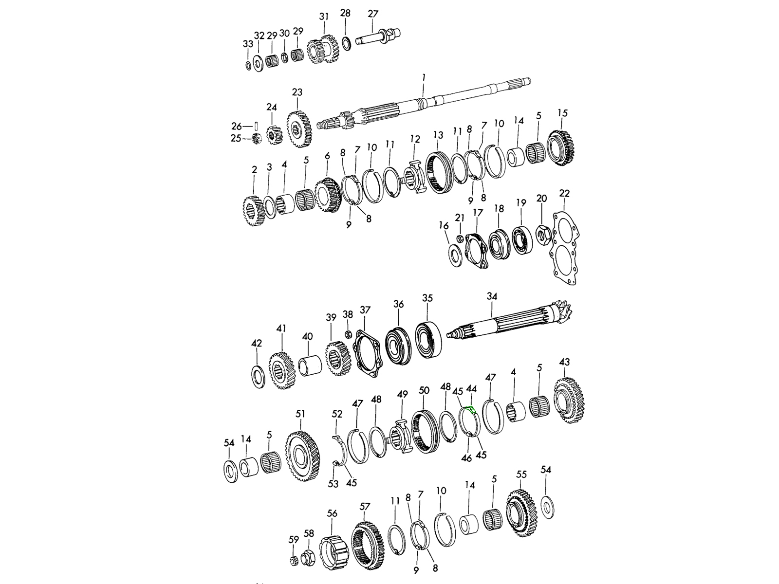 91530231501 91530231502 Transmission Thrust Block | Porsche 915 OE ...