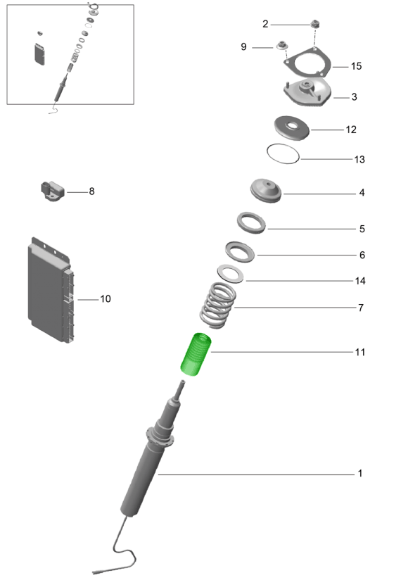 Porsche GT3 Shock absorber protective tube 99734356790 - 99734356790 ...